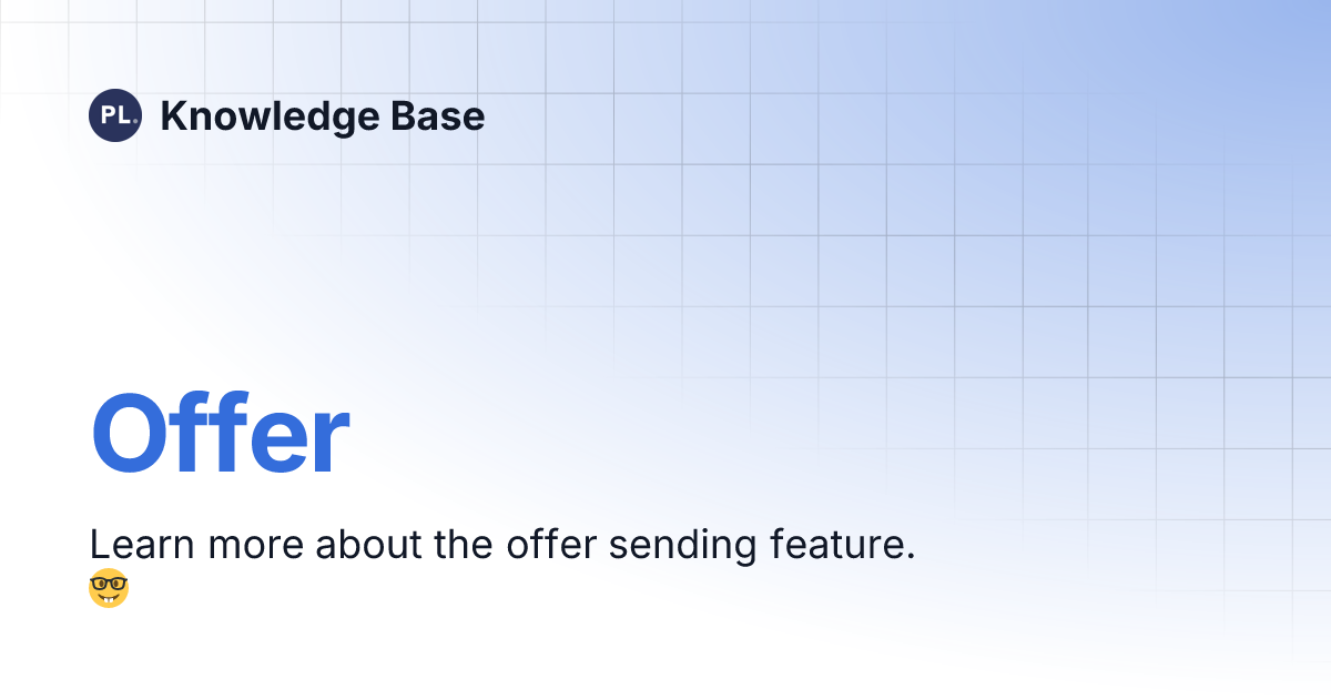 Offer | Knowledge Base
