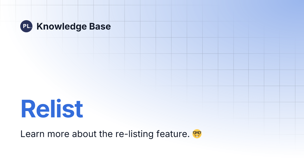 Relist | Knowledge Base
